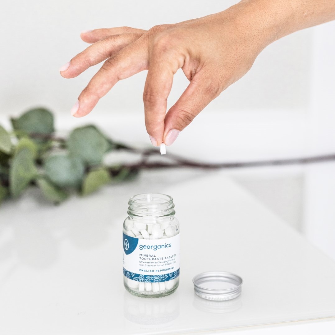 Georganics Mineral Toothpaste Tablets - English Peppermint